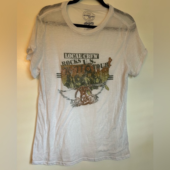 Project Karma | Tops | Project Karma See Through White Graphic Tee ...